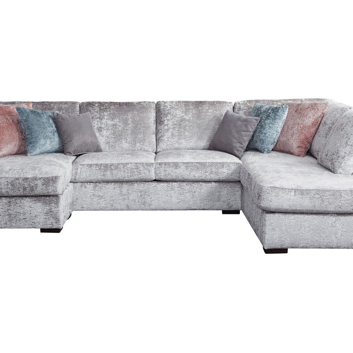 Gray Velvet Sofa With Chaise Lounge | Cabinets Matttroy
